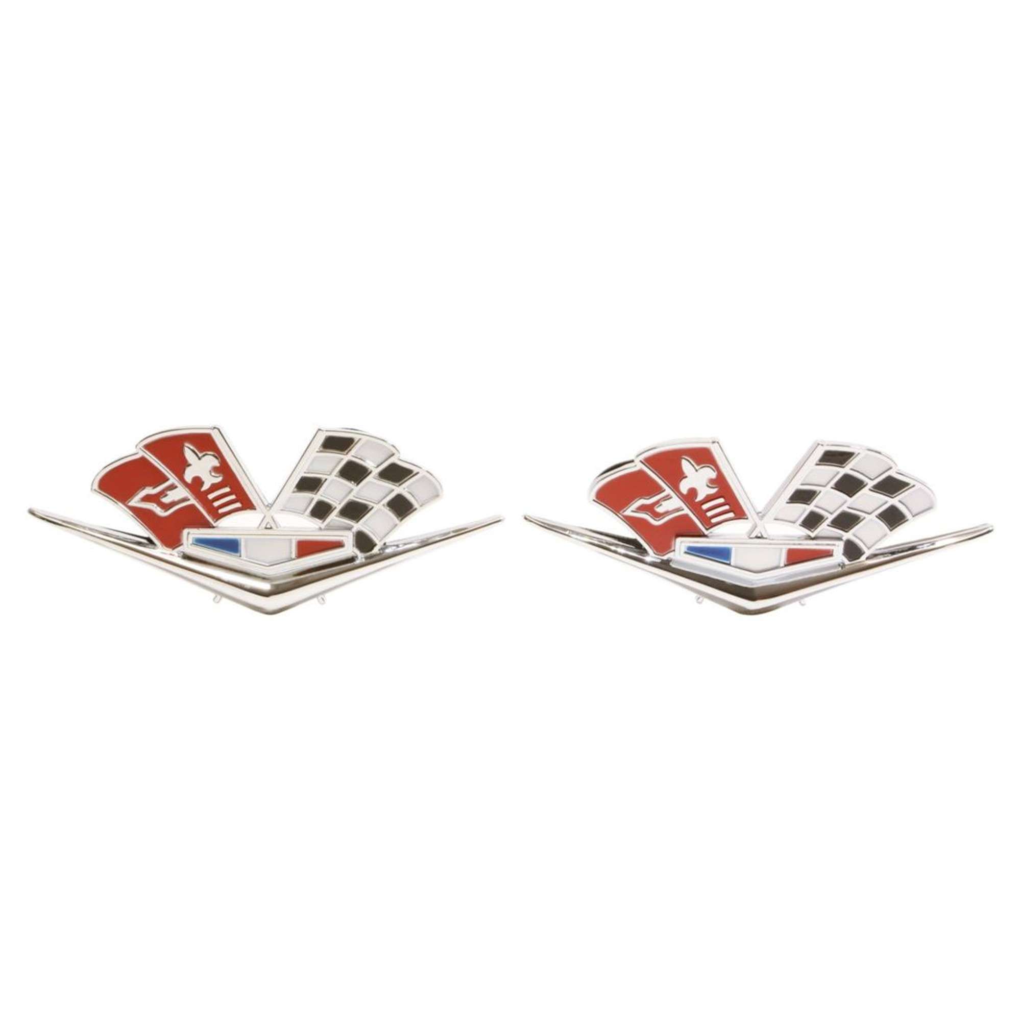 1962-1963 Chevrolet 327 & 409 Flag Fender Emblems W/ Install Tape | TNT ...